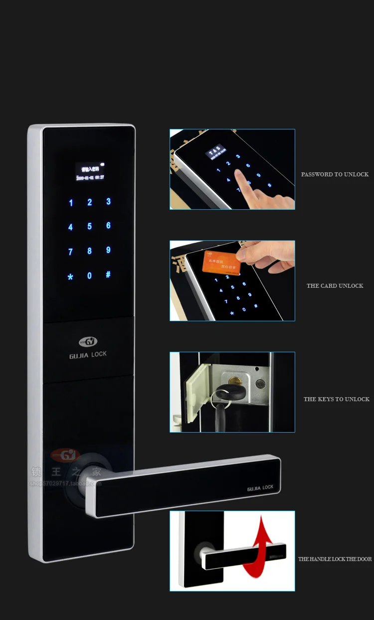 Electronic Password Keypad Card Door Lock
