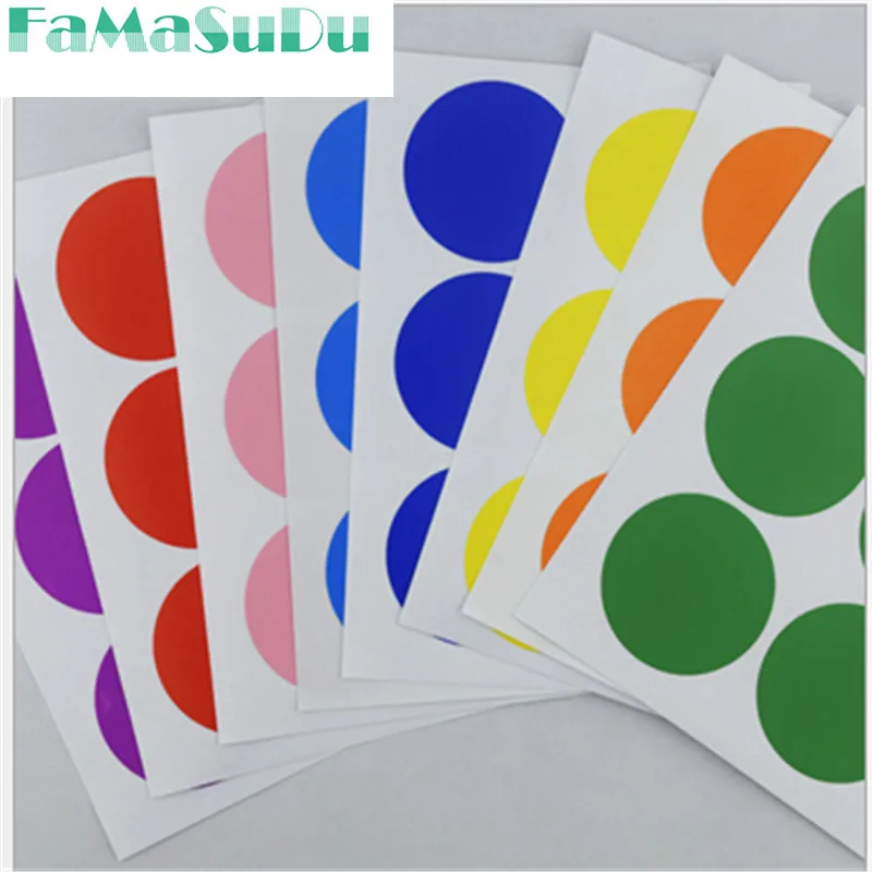 Aliexpress.com : Buy 72 label/sheet Polka Dots circle sticker Different ...