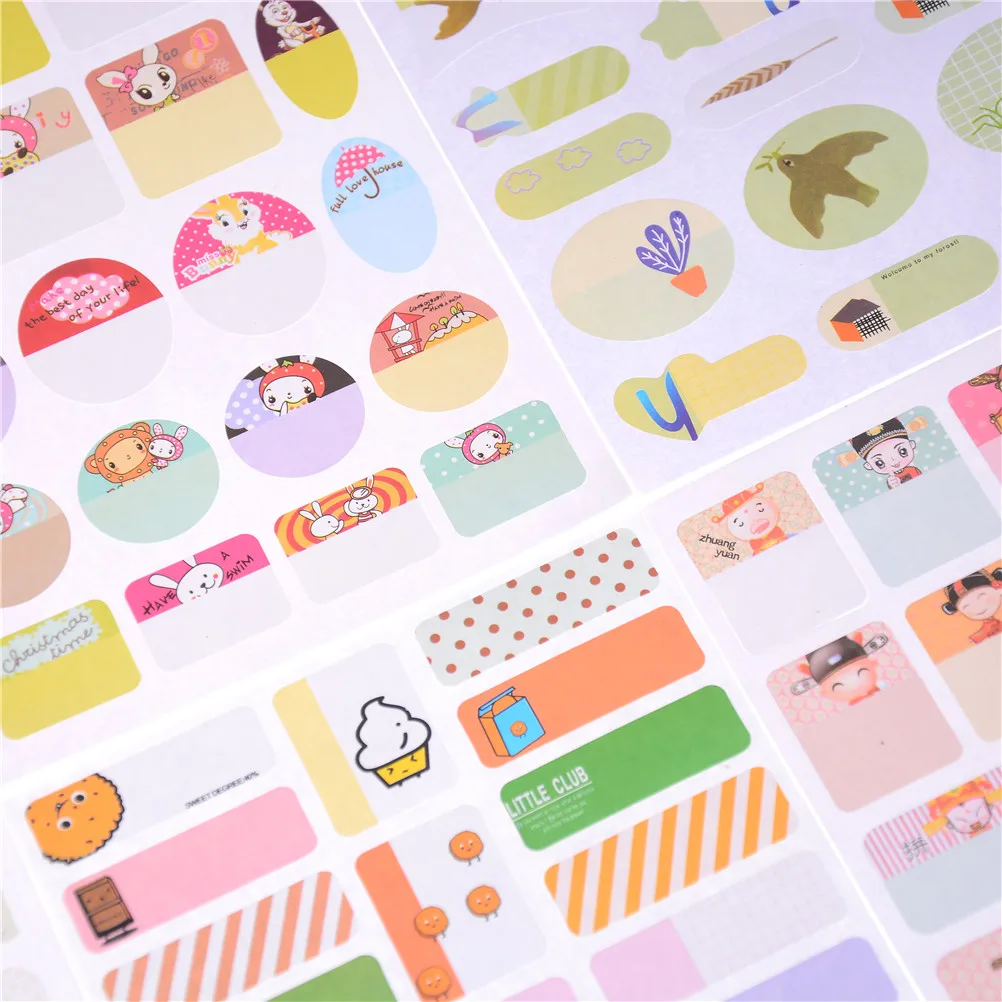 1Sheet Cartoon Name Multicolour StickersLabels Tags Children Stickers ...