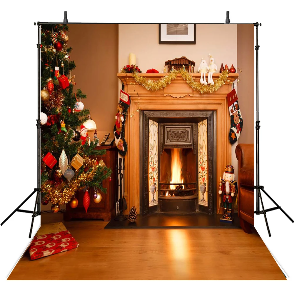 Christmas Photography Backdrops Fire Backdrops For Photography Indoor ...