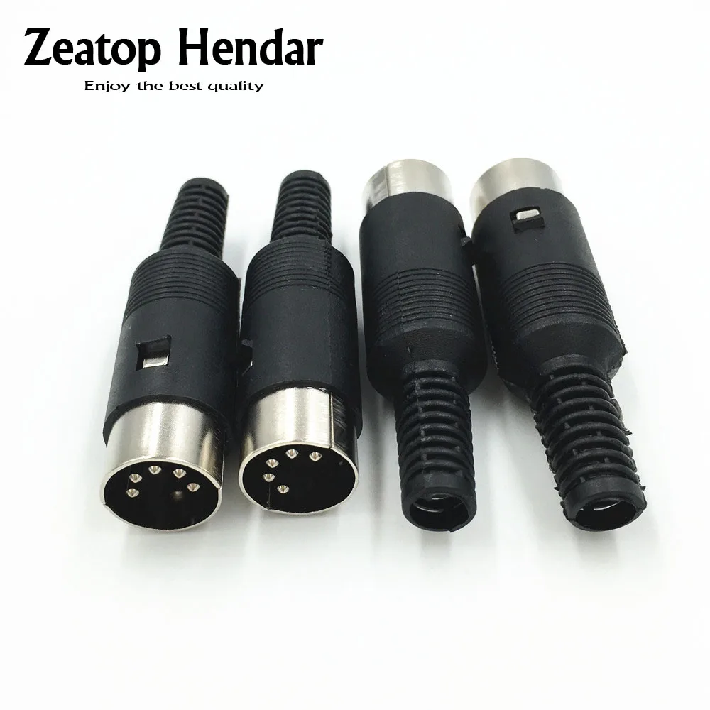 50Pcs DIN 5Pin Male Plug Cable Connector 5 Pin with Plastic Handle|pin ...