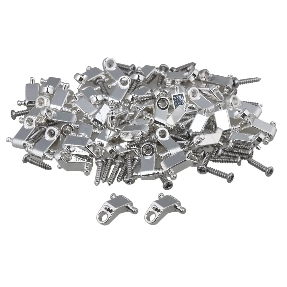 Yibuy Silver Copper Electric Guitar Roller String Trees Guitar String ...