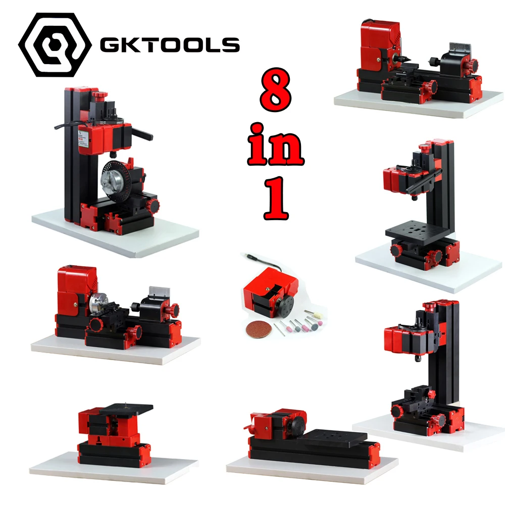 8 in 1 Mini Lathe Machine; Mini Combined Machine Tool; For Soft Metal ...