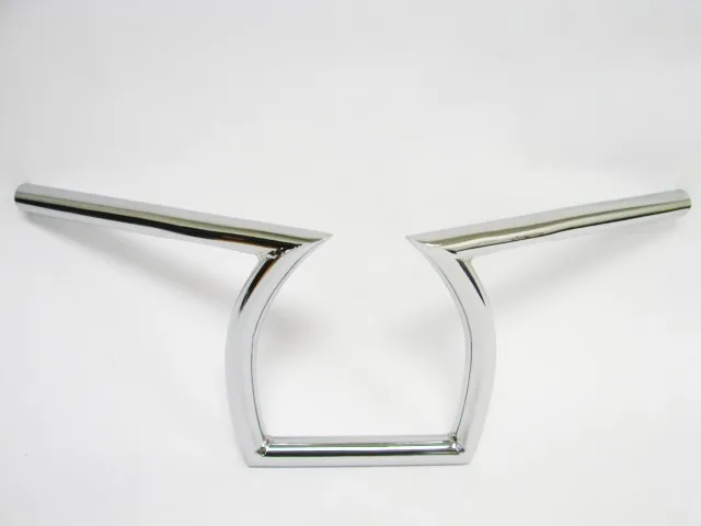 Chrome Drag 1" Z Bars Motorcycle Pullback Handlebars For Harley Custom ...