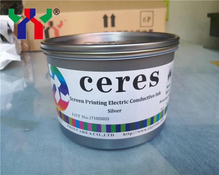 Tinta conductora plateada para serigrafía, 0,5 kg