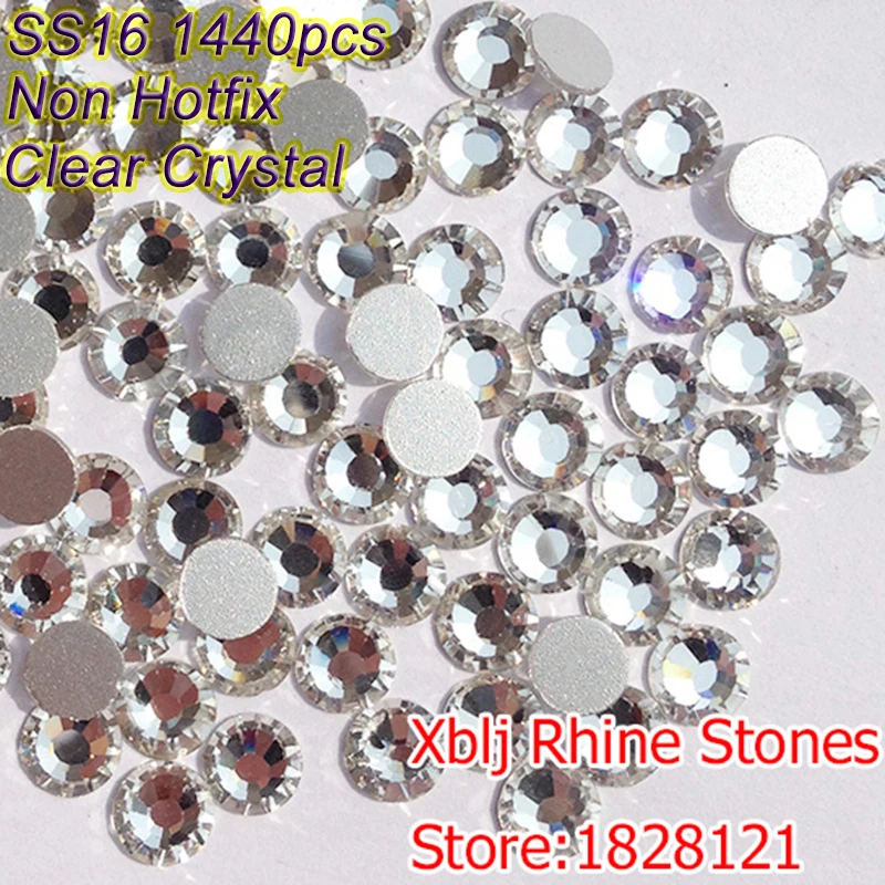 Dazzling Brightness Glass Stones Flatback Strass Nail Rhinestone 4mm ...