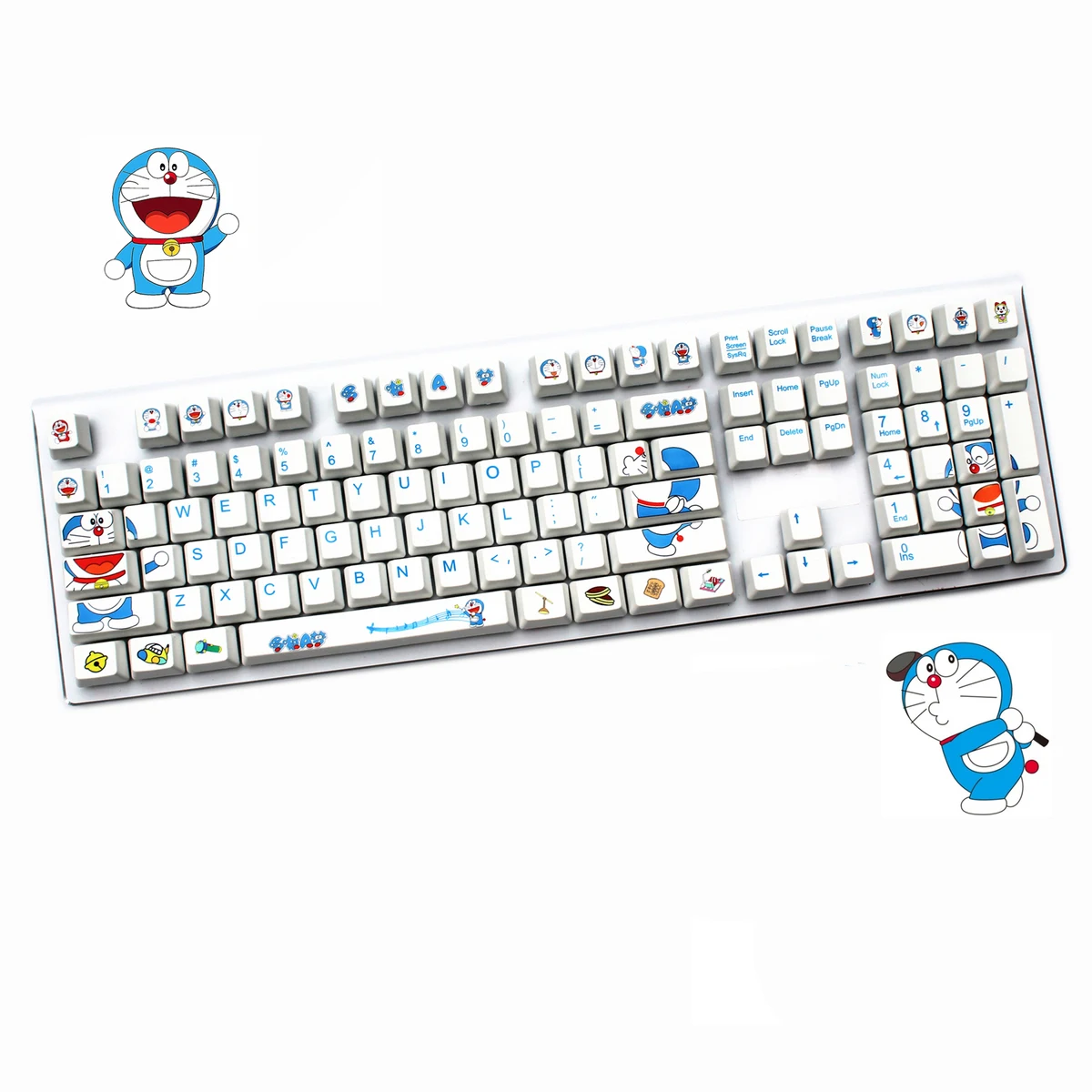 108 Keys/set Dorae mon key caps Cherry Height ANSI Layout keycap Dye ...