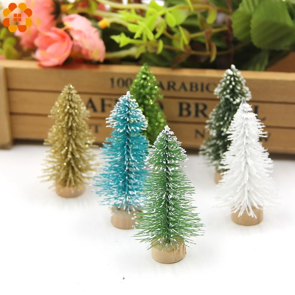10PCS-Lot-6CM-Christmas-Trees-Small-Pine-Trees-Mini-Trees-Placed-In-The ...