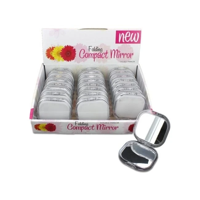 Bulk Buys Bi106 48 Folding Compact Mirror Display In Makeup Mirrors