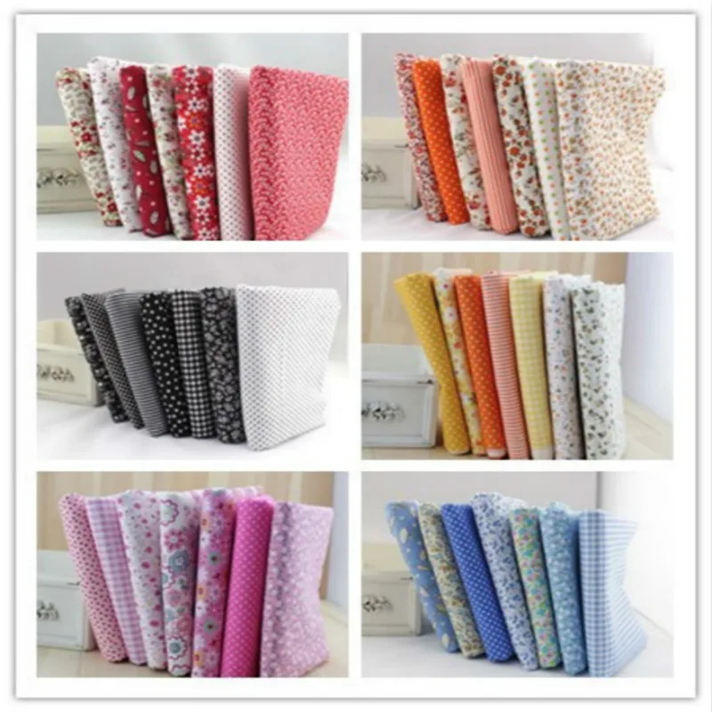 50*50cm 6 colors Cotton Fabric For Patchwork Quilts Scrapbooking ...