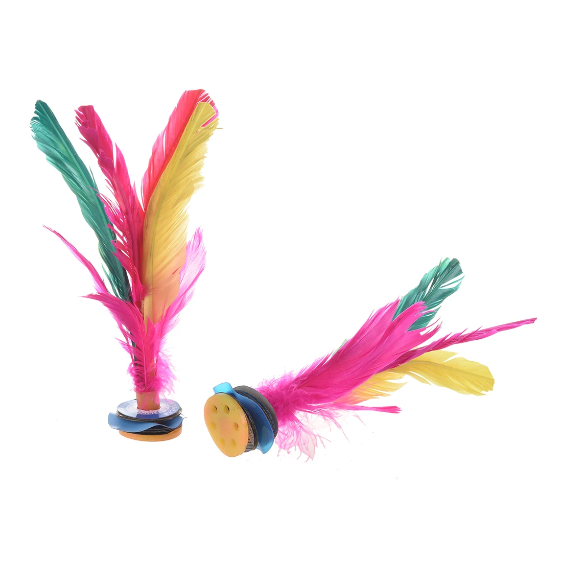 Wholesale!Colorful Feather Kick Shuttlecock Chinese Jianzi 2 Pcs-in Toy ...