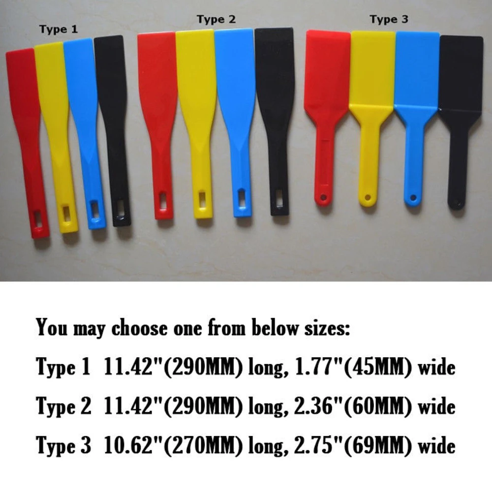 4 Pcs Of Ink Spatulas Screen Printing Plastic Knife Blade Ink Apply ...