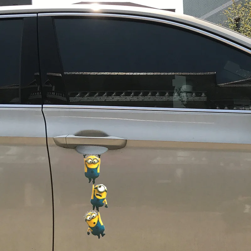 1pc Minions Car Sticker Shake hands Cute Funny Despicable Me Cartoon ...