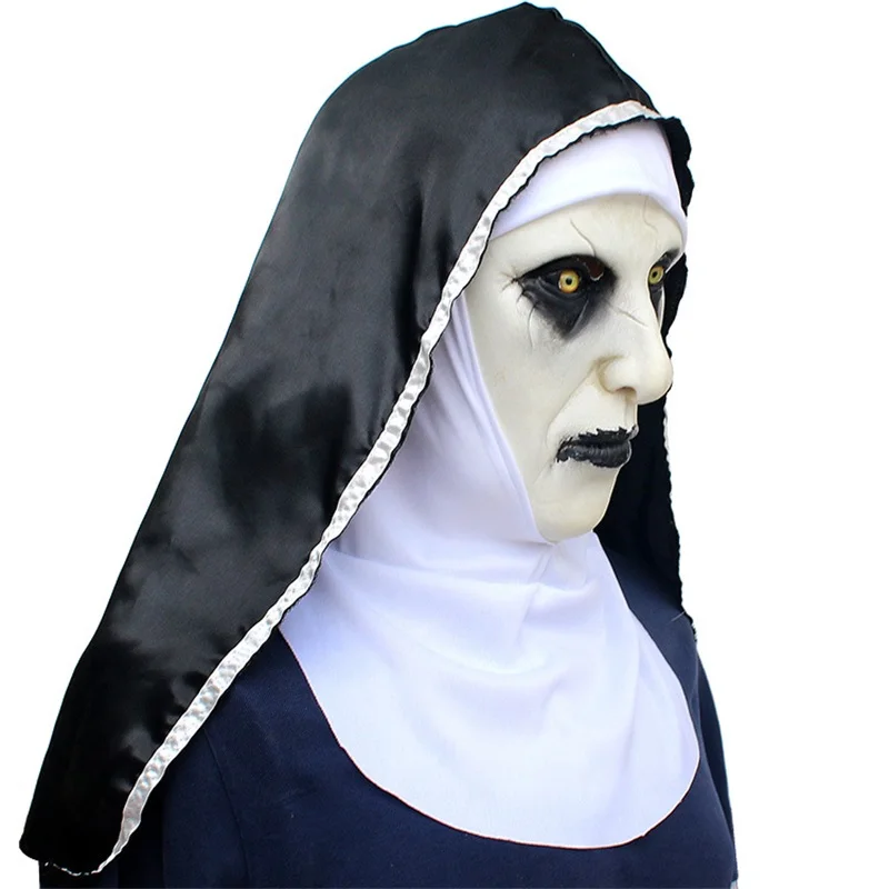 2018 Movie The Nun Valak Mask Cosplay Costumes The Conjuring Scary ...