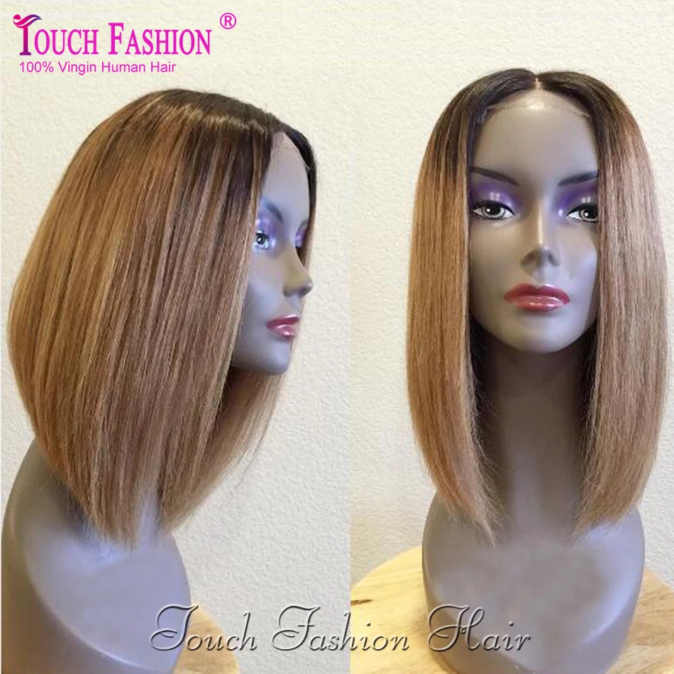 Ombre Bob Lace Wig Brazilian Remy Human Hair Ombre Lace Front Wigs