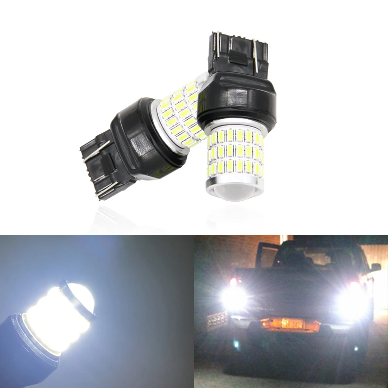 2PCs T20 W21W Led W21/5W Led WY21W 7440 7443 Led Bulbs For Car Backup ...