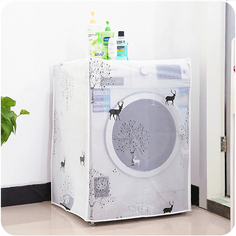 60-56-83CM-Washing-Machine-Cover-Durable-PEVA-Transparent-Waterproof ...