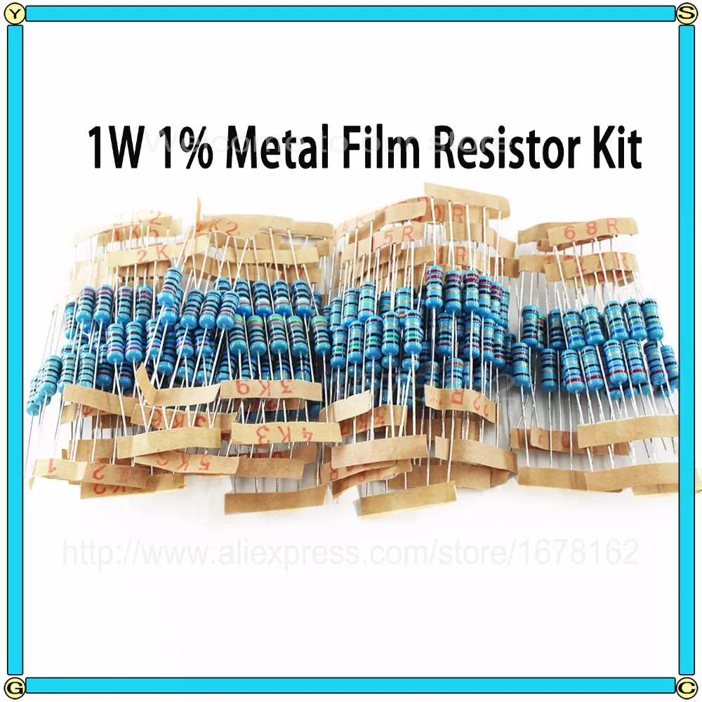 Aliexpress.com : Buy 635pcs/lot 1W 127valuesX5pcs=635pcs Metal Film ...