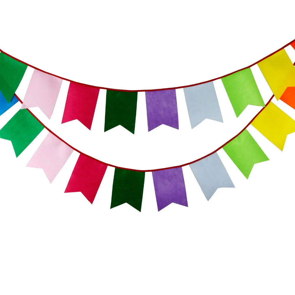 3.5M 12 Fishtail ธง Felt Bunting งานแต่งงานของตกแต่งปาร์ตี้วันเกิดแบนเน ...