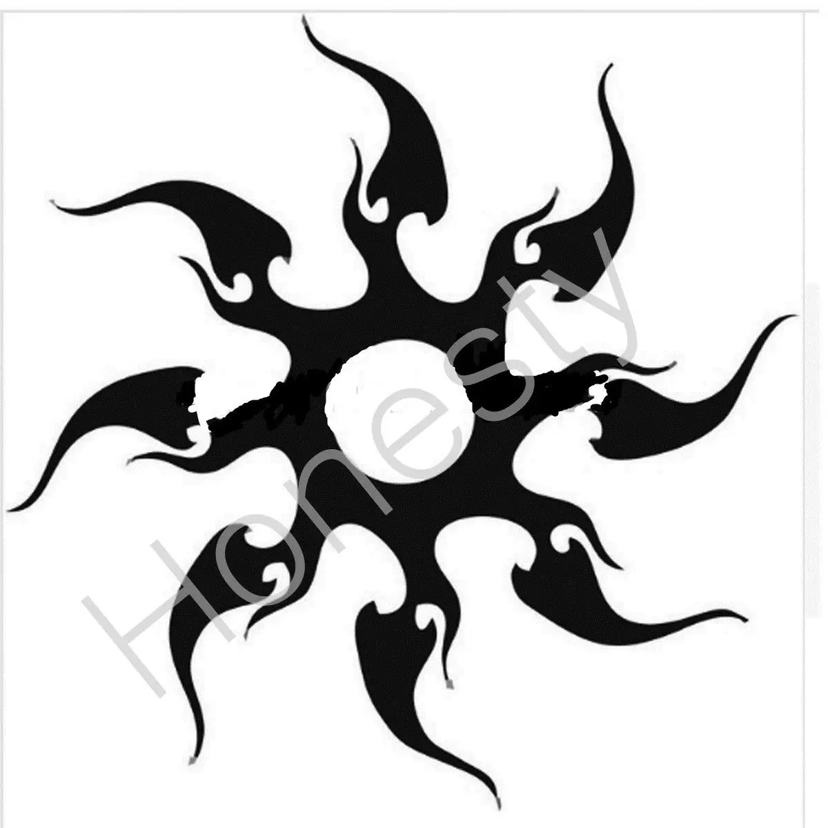 Tribal Sun Star car window sticker vinyl decal funny JDM and all the ...