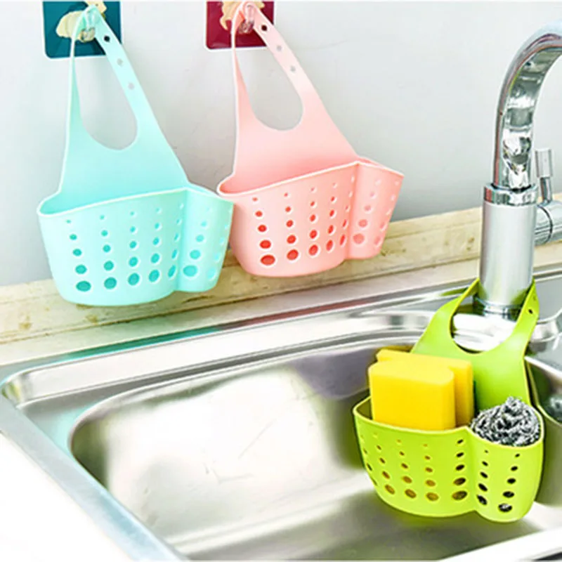 Kitchen Portable Hanging Drain Bag Bath Storage Gadget Sink Holder Soap ...