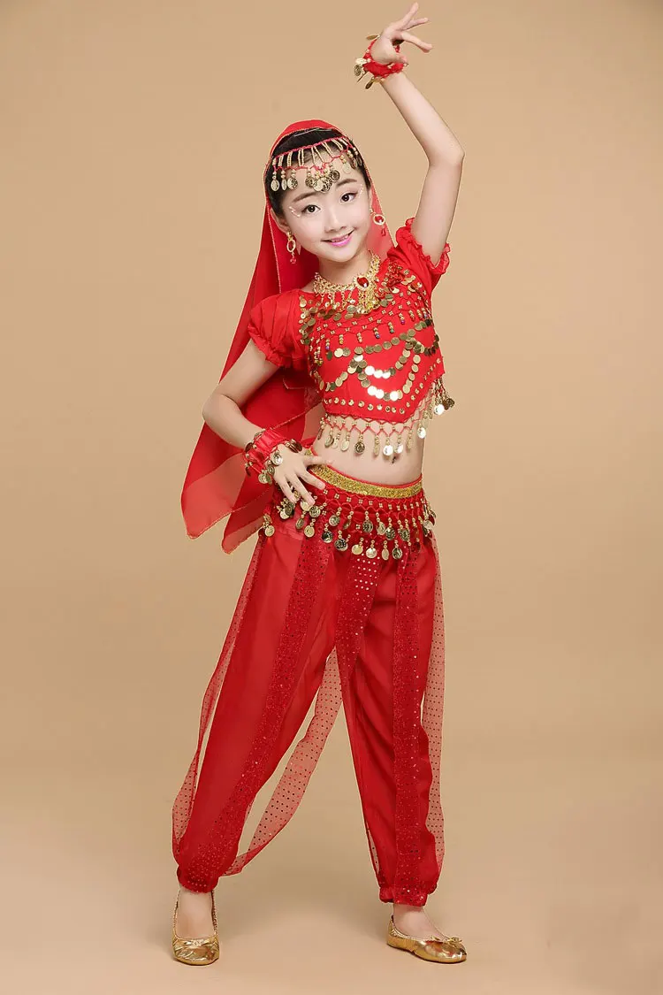 Girls Belly Dancing Costume Set Kids Indian Dance Costumes For Girls ...