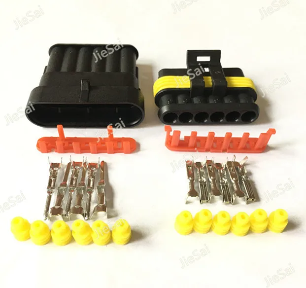 Tyco-Amp-6-Pin-282090-1-282108-1-Automotive-Connector-Waterproof-Plug ...