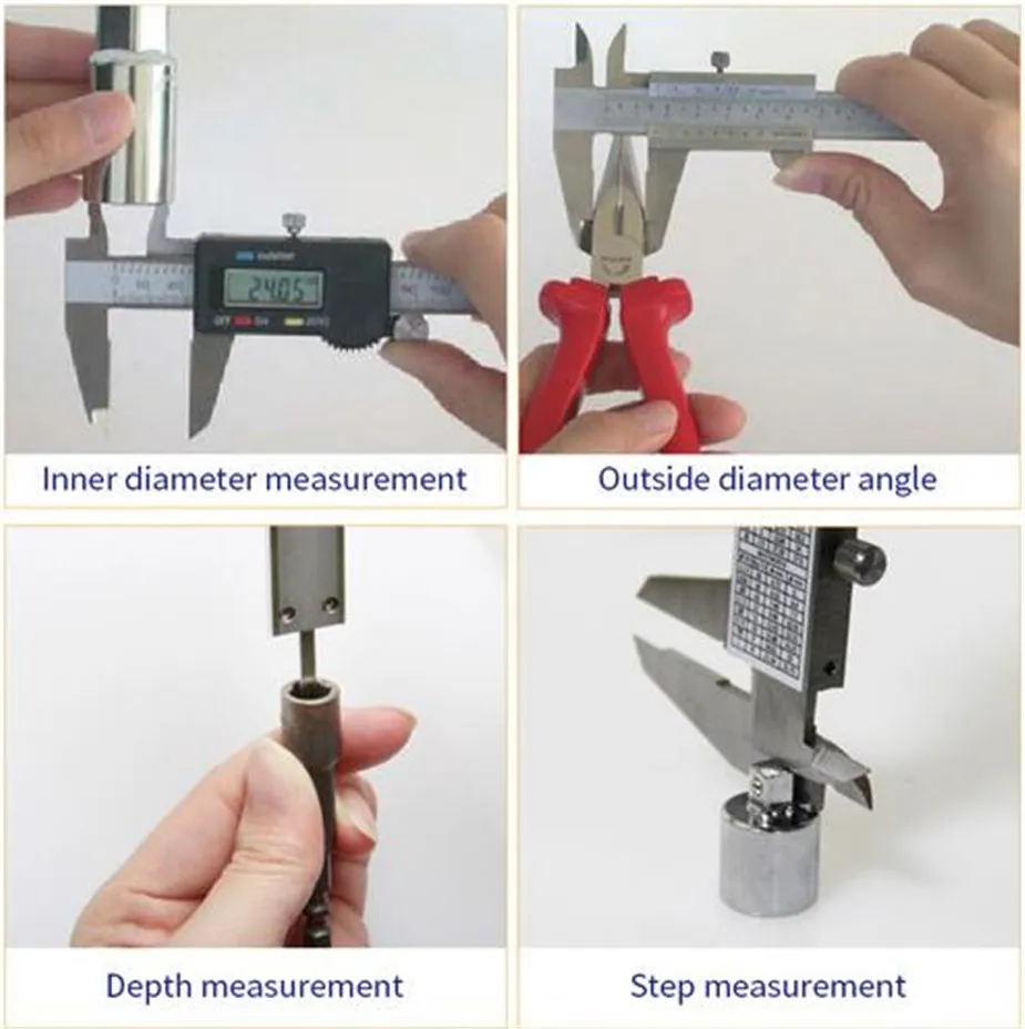 Mechanical vernier caliper Stainless steel 150mm/6"Inch metric system ...