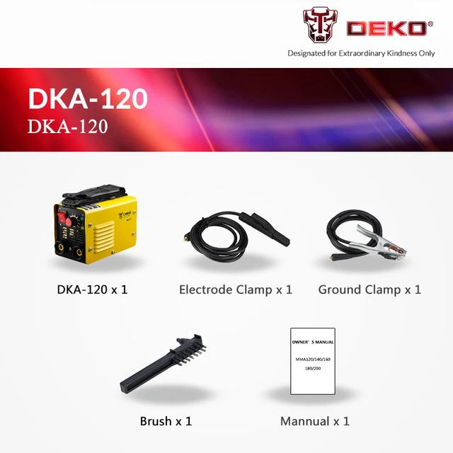 Deko Dka-120 120a 4.1kva Ip21s Inverter Arc Electric Welding Machine ...