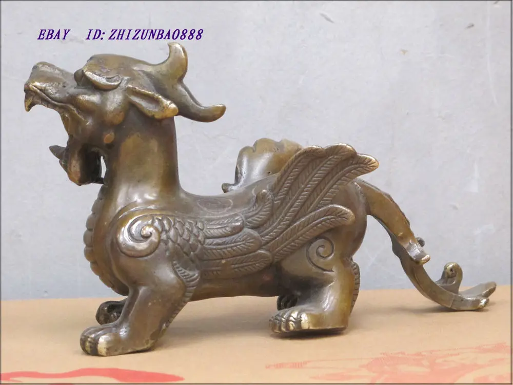 Fengshui China Classic Bronze HIKYUU Brave Beast day wealth Pi Xiu ...