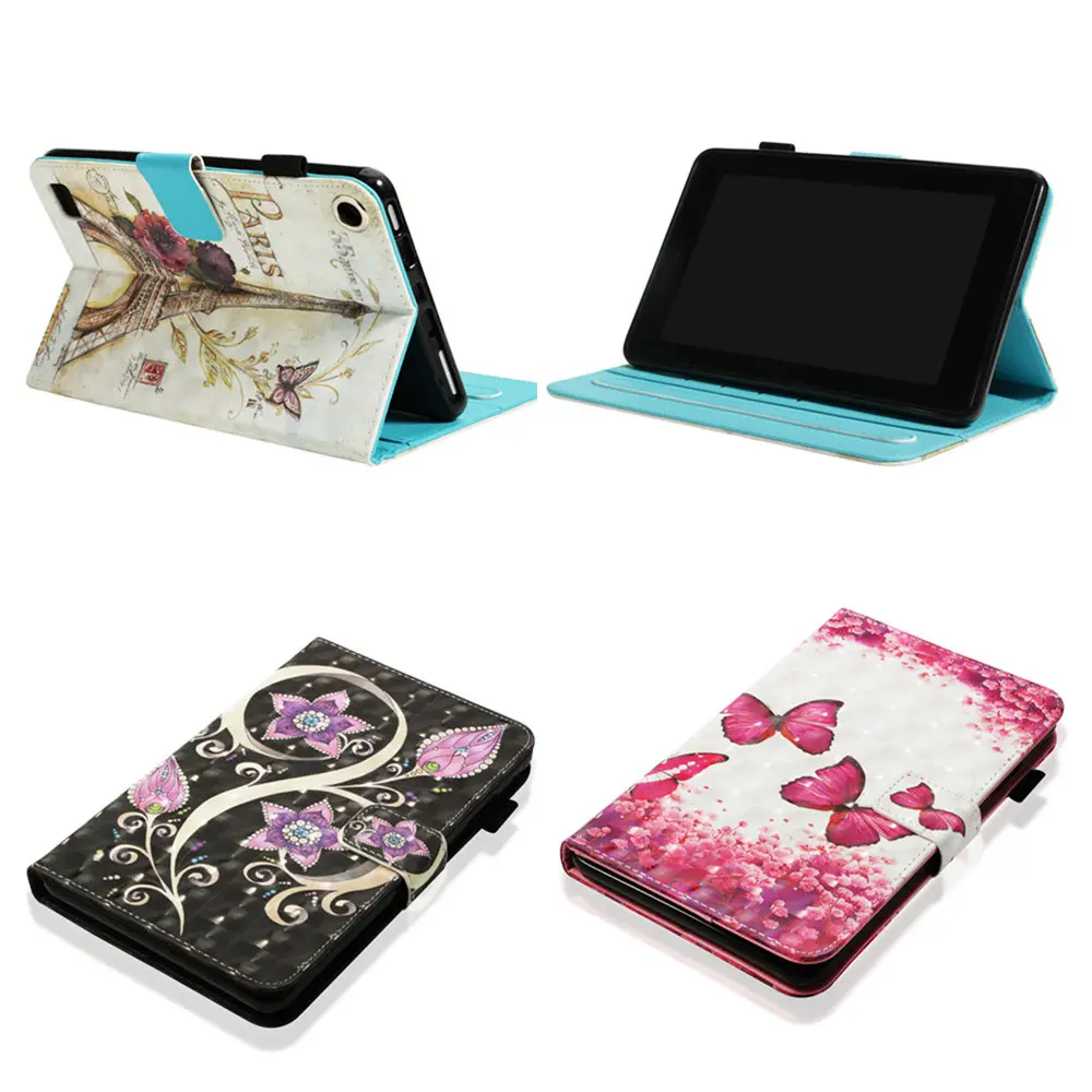 PU Leather Case Cover Soft TPU Silicone Shell For Kindle Fire 7 2017 ...