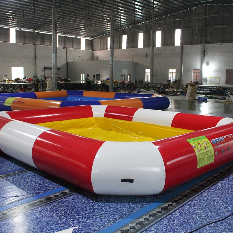 Wholesale The family uses red and white inflatable pool