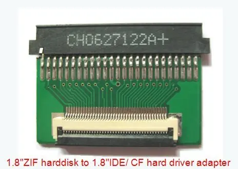 Zif Ce 1.8 Micro Drive To Micro Ide 1.8 50 Pin Female Adapter Card ...