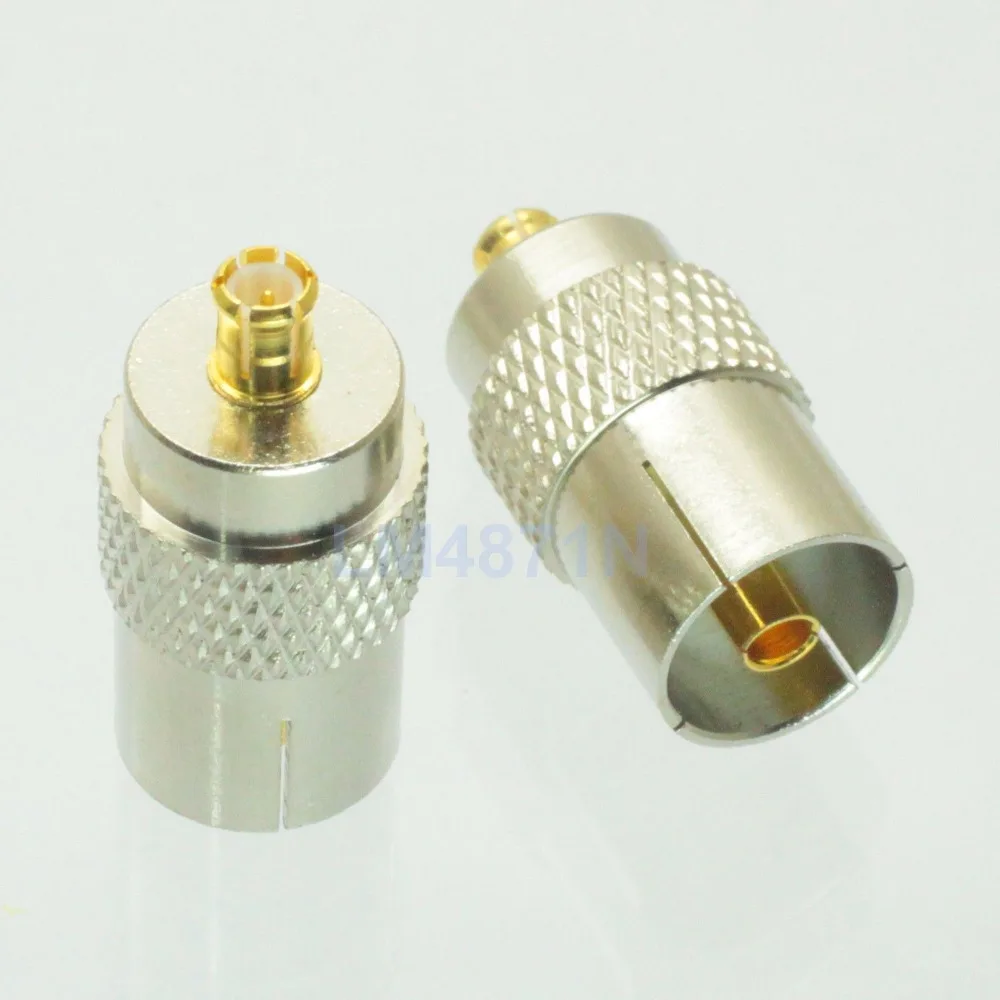 1pce Adapter MCX plug male to IEC DVB T TV PAL female connector 50ohm ...