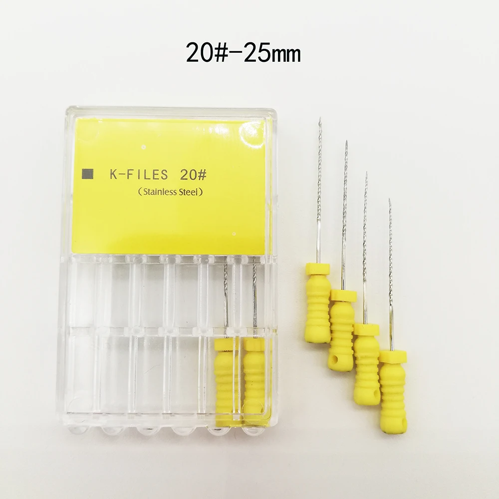 8 packs 8#-40# 25mm Dental K Files Root Canal Dentistry Endodontic ...