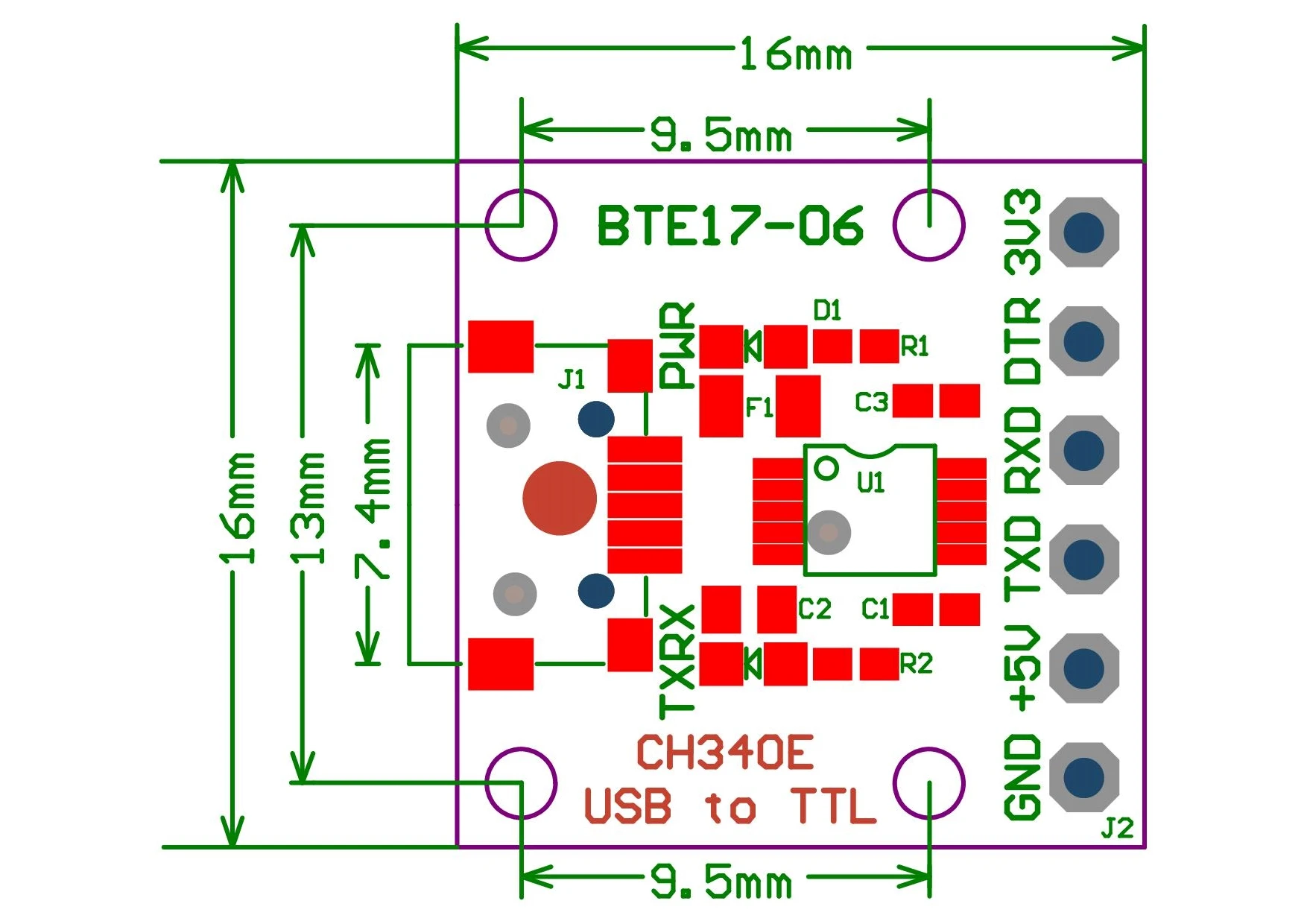 CH340E USB-UART converter - EasyEDA open source hardware lab