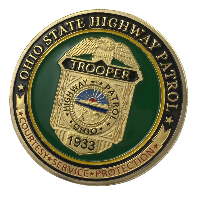 OHIO State Highway Patrol Gold Plated Challenge Coin/Medal 1291#-in ...