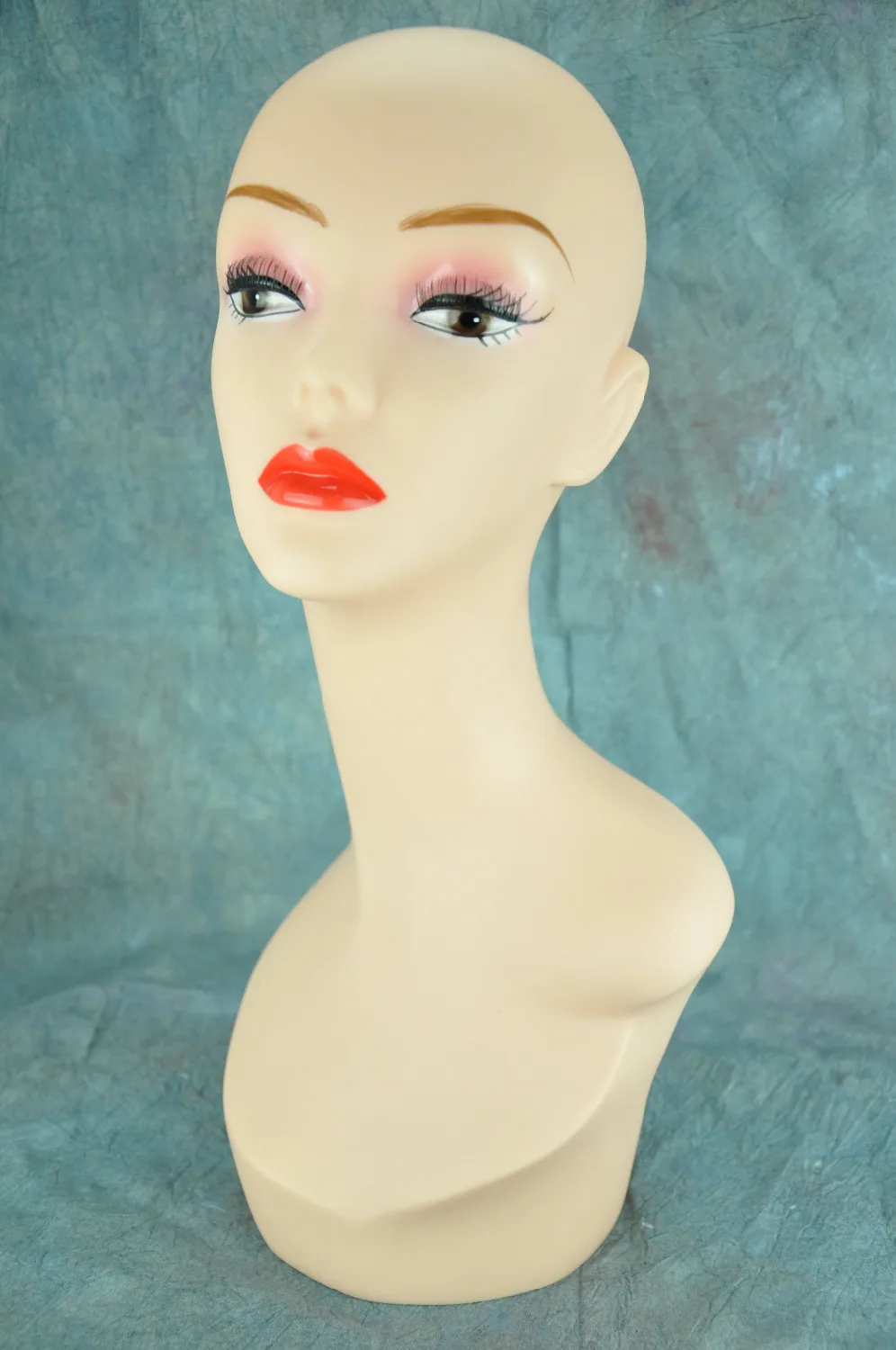 18" tall Plastic PVC mannequin manikin styrofoam head display wig ...