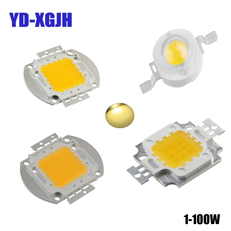 Chip LED de alta potencia, matriz de 1W, 3W, 5W, 10W, 20W, 30W, 50W, 100W, blanco frío Natural ...