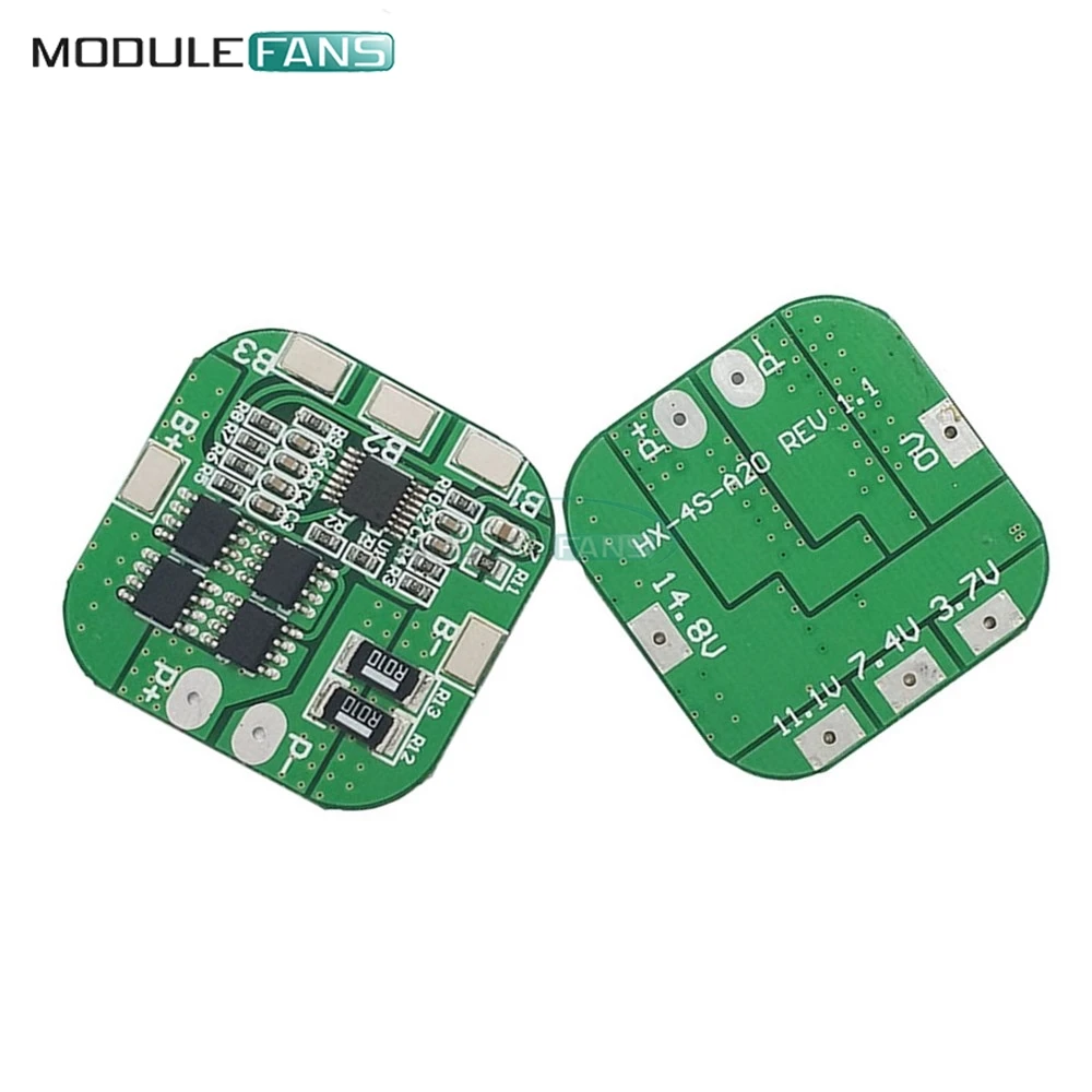 4S 14.8V / 16.8V 20A Peak Li-ion BMS PCM Battery Protection Board BMS ...
