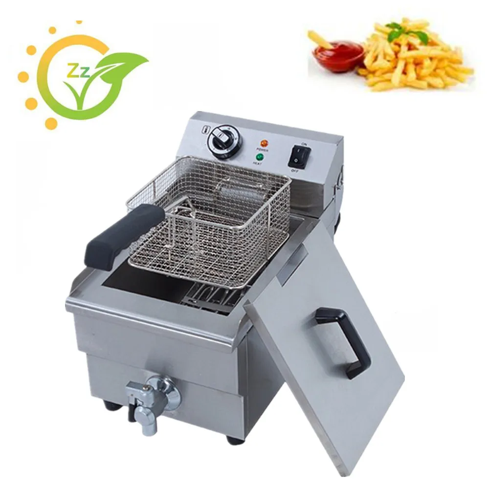 10L Electric Deep Fryer Stainless Steel French Fries Frying Machine ...