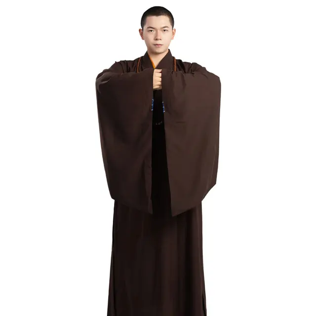 2 Colors Shaolin Temple Costume Zen Buddhist Robe Lay Monk