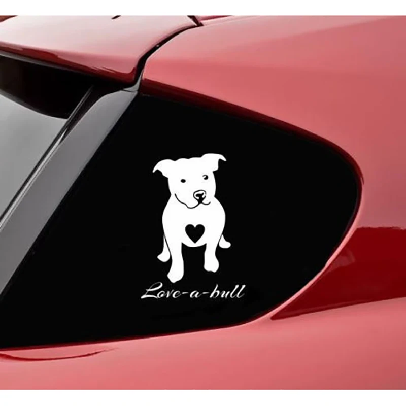 Bulldog Stickers Love a bull vinyl decal sticker bumper funny dog pet ...