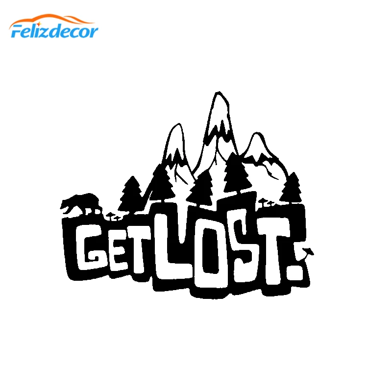 15cm-wide-Get-Lost-Sign-Adventure-Awaits-Vinyl-Car-Sticker-Forest ...