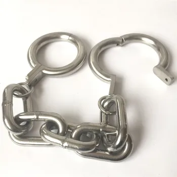 Heavy 2.0cm Thick Stainless Steel Fetter Anklet Metal Bondage Shackles ...