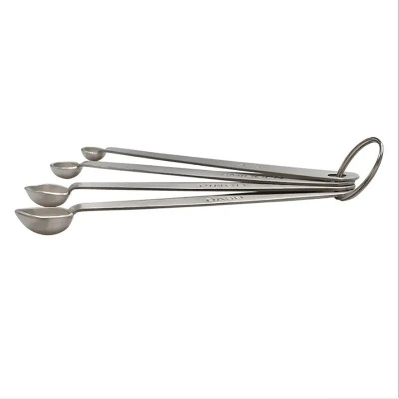 4Pcs/set Stainless Steel Measuring Spoon Spice Baking Spoon Kitchen ...