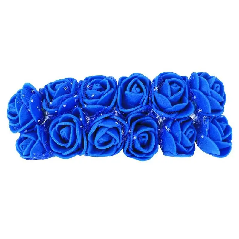 12 шт пакет мини Pe пена Роза Цветок голова Искусственные цветы розы ручной работы Diy