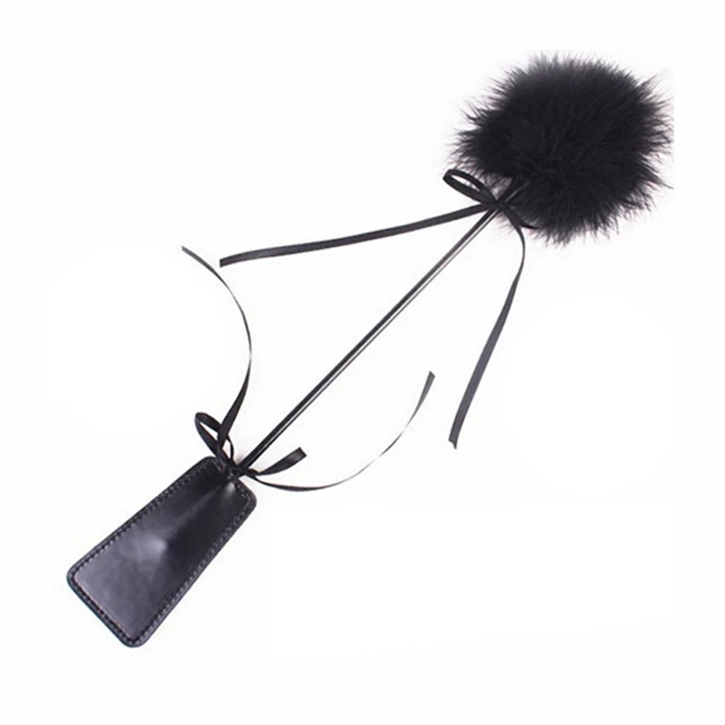 Faux Leather Spanking Paddle On Men With Male Female Teasing Flirting Tickling Feather Sex Toys