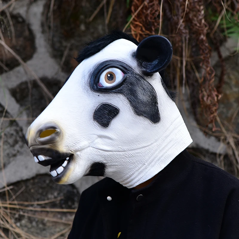 Lifelike cow masks Halloween costume party party cute cow latex masks ...