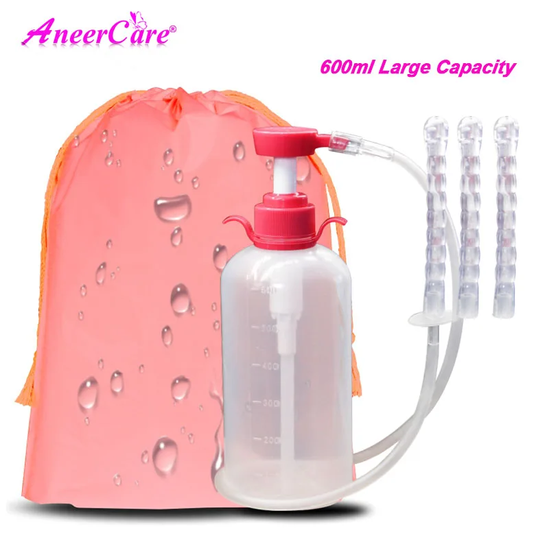 600ml vaginal douche vaginal washing repeated vagina cleaner enema anal ...